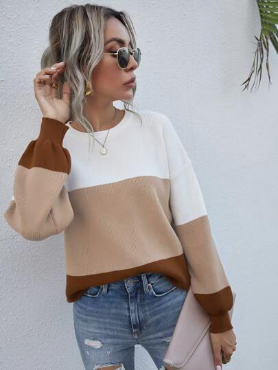 Search color block sweater | SHEIN USA
