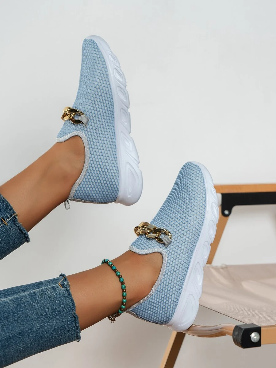 Chain Decor Slip On Running Shoes | SHEIN EUR