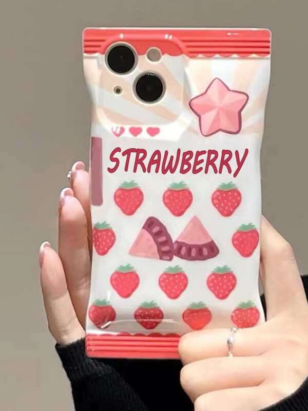 Strawberry Pattern Phone Case | SHEIN USA