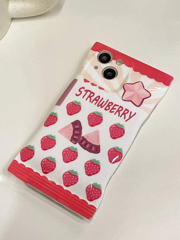 Strawberry Pattern Phone Case | SHEIN USA