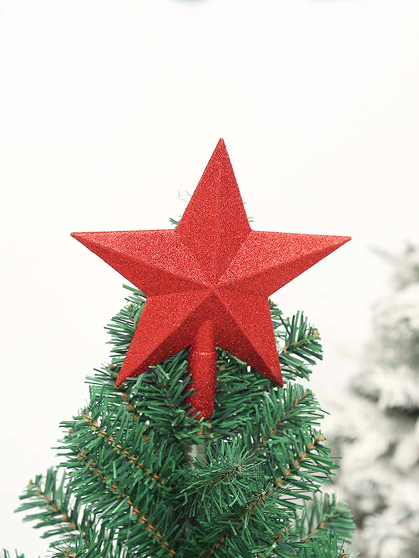 1pc Christmas Theme Party Decoration Prop Big Glitter Five-pointed Star ...