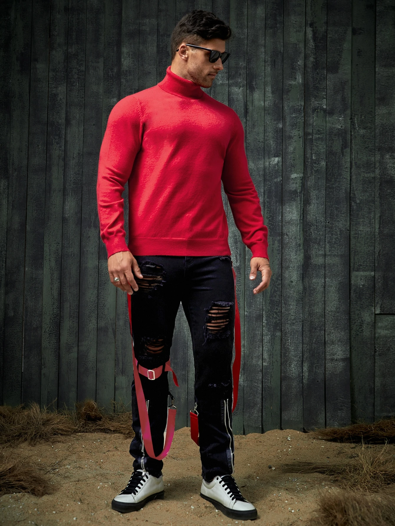 Manfinity Homme Men Turtleneck Solid Jumper | SHEIN UK