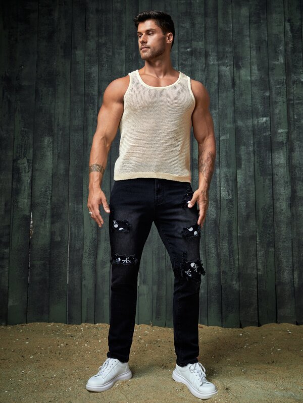 Manfinity Homme Men Solid Ribbed Knit Top | SHEIN USA