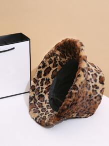 Leopard Print Pattern Fluffy Bucket Hat Street | SHEIN USA
