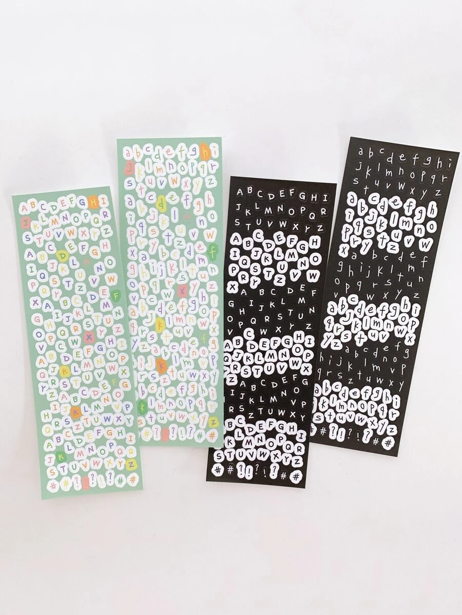 2pcs Letter Graphic Random Decal Back To School | SHEIN USA