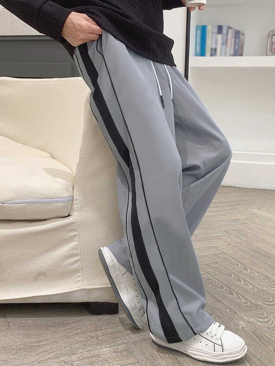 SHEIN X MOHA Manfinity Hypemode Men Contrast Side Seam Long Drawstring ...