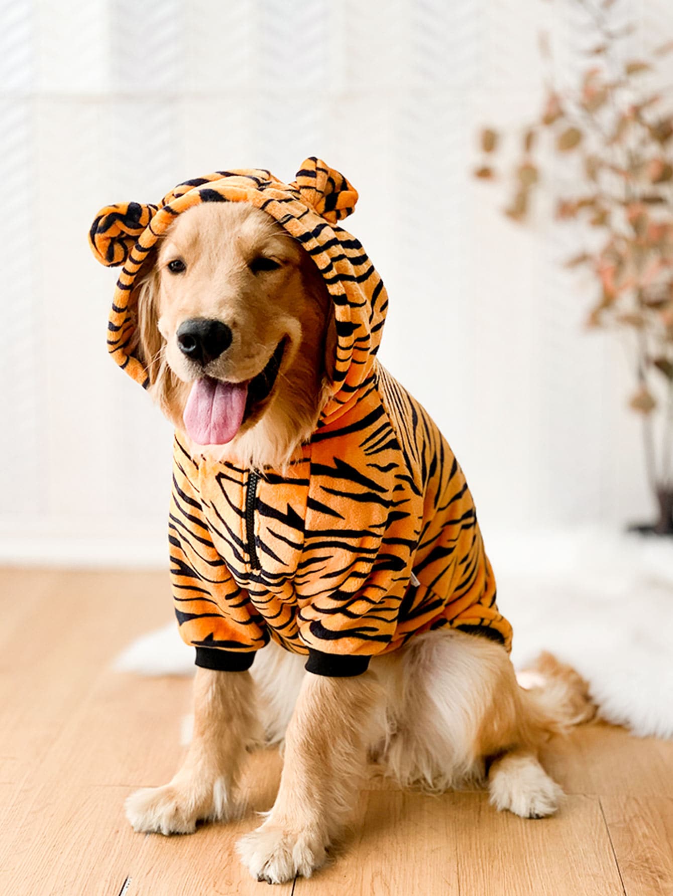 Tiger Skin Print Pet Hoodie | SHEIN USA
