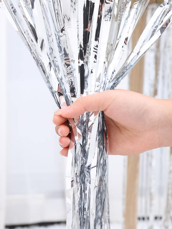 1pc Fringe Trim Disposable PE Table Skirt,Simple Holographic Self ...