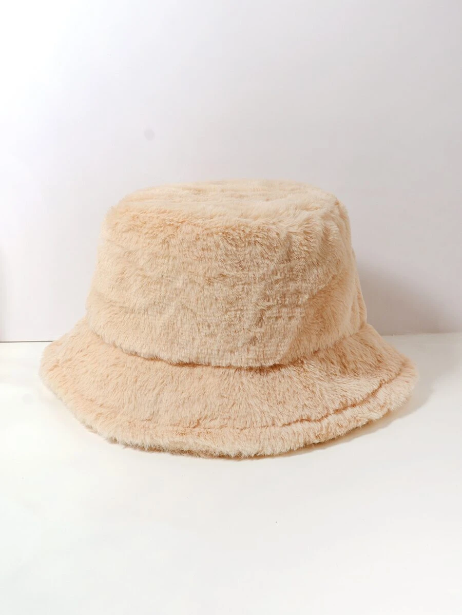 Solid Fluffy Bucket Hat | SHEIN USA