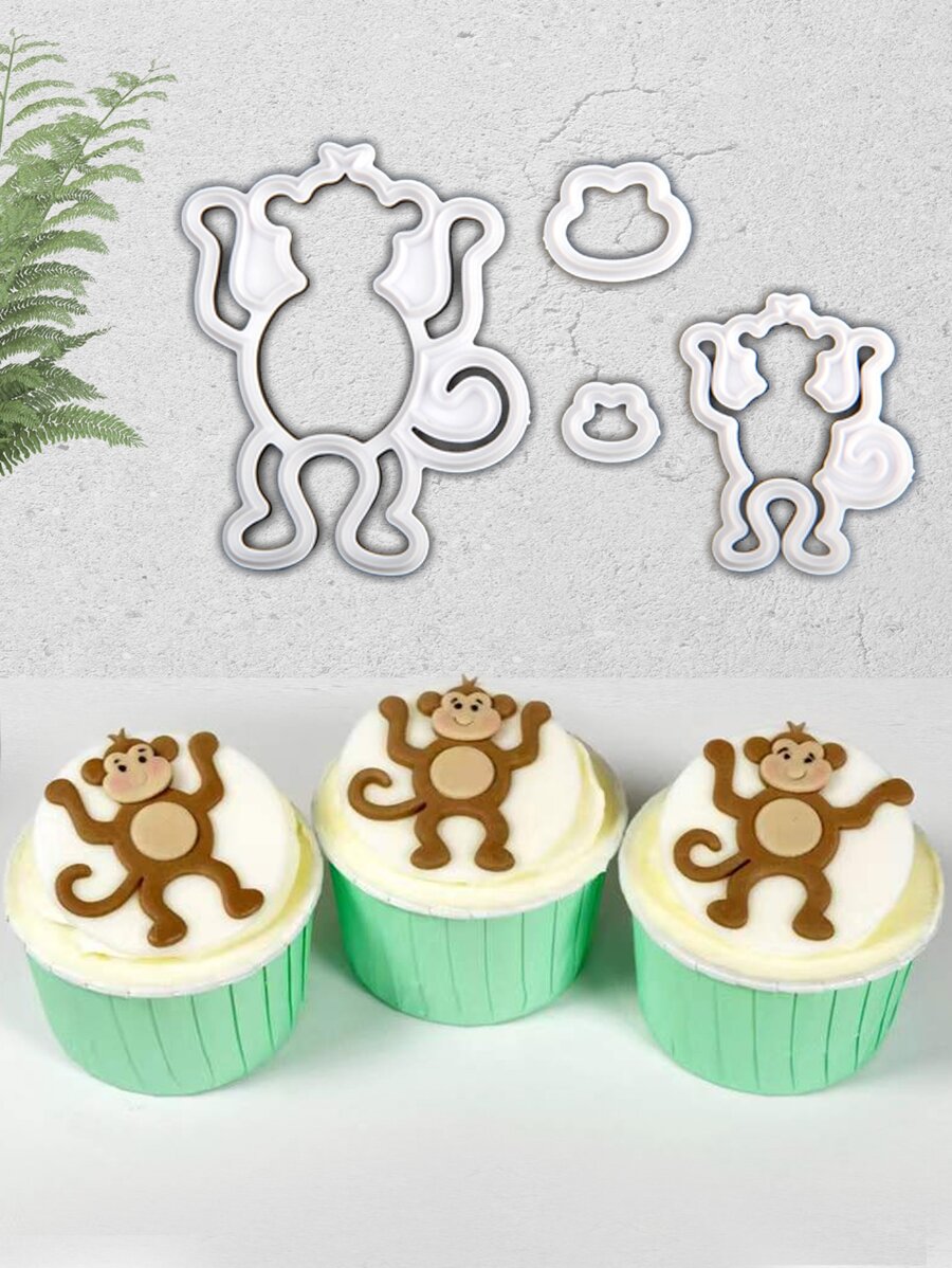 4 Teile/satz Cartoon Tier Cookie Cutter Affe Keks Formen Kuchen Fondant ...