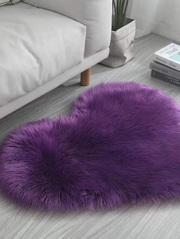 1pc Plush Heart Shaped Rug,Heart Shaped Area Rug, Plush Carpet For ...