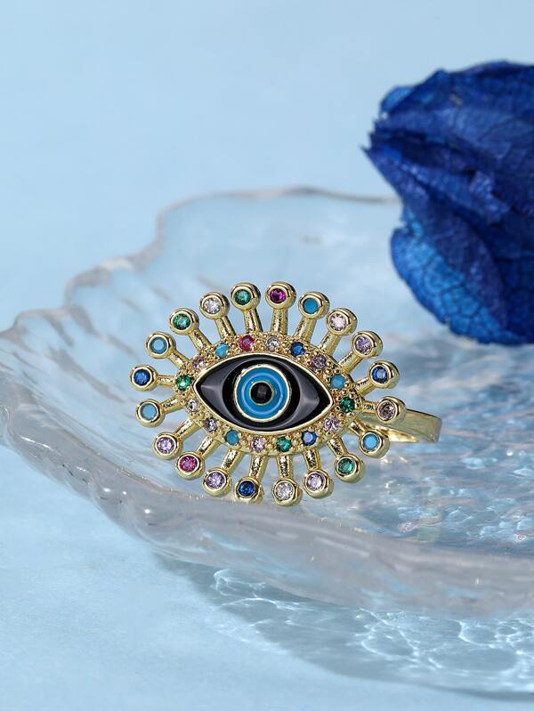 Rhinestone Eye Decor Ring | SHEIN USA