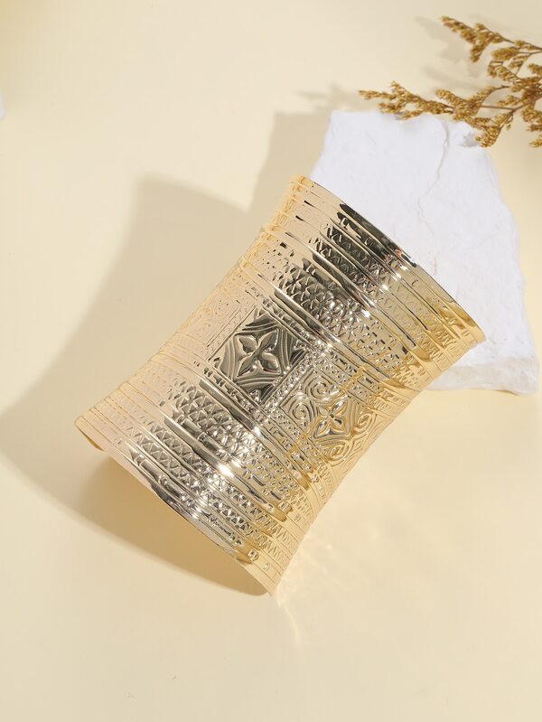 Textured Wide Cuff Bangle | SHEIN USA