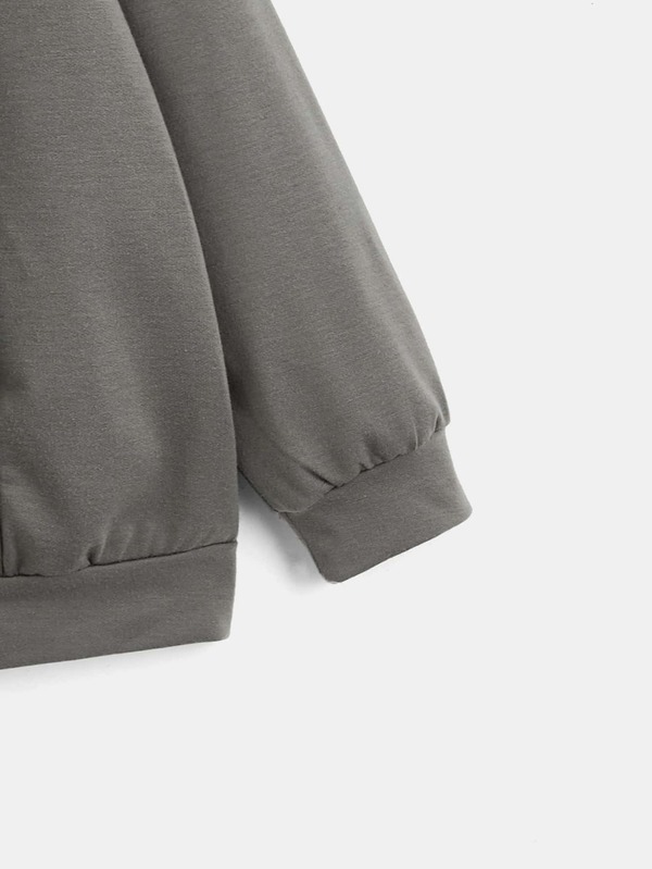 Fairycore Butterfly Print Zip Up Drop Shoulder Drawstring Hoodie ...