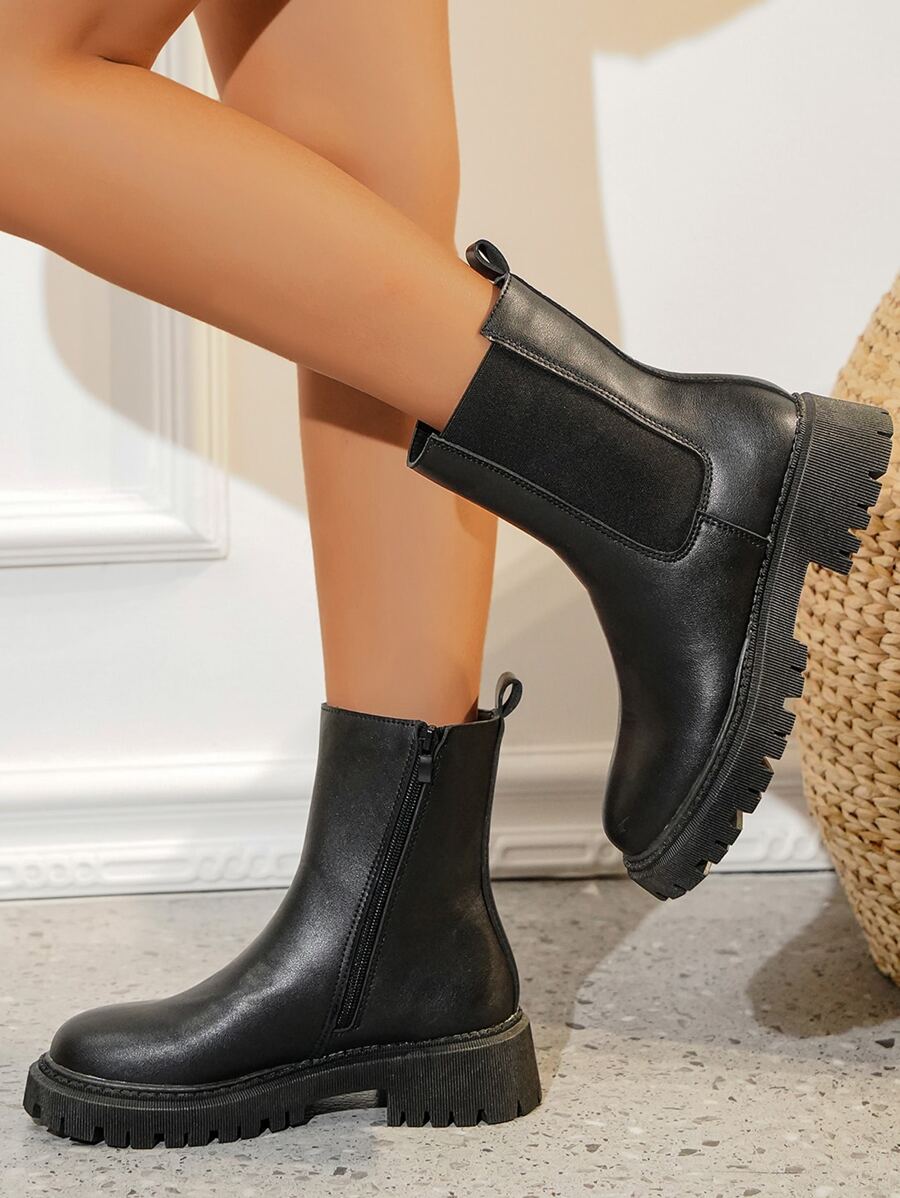 Zip Side Chelsea Boots | SHEIN USA