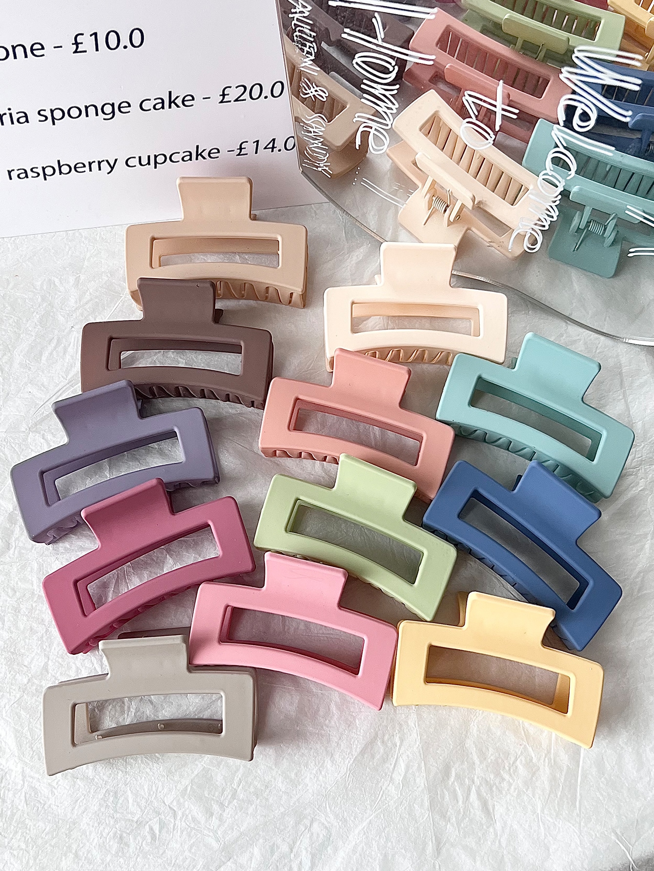 12pcs Square Design Hair Claw