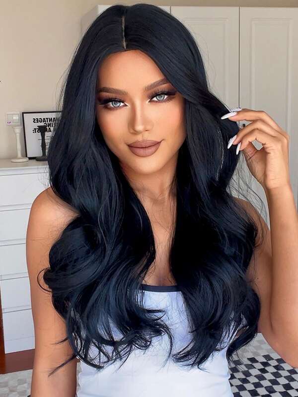 HAIRCUBE 30'' Long Black Curly Wigs, Romantic Beautiful Synthetic Wigs ...