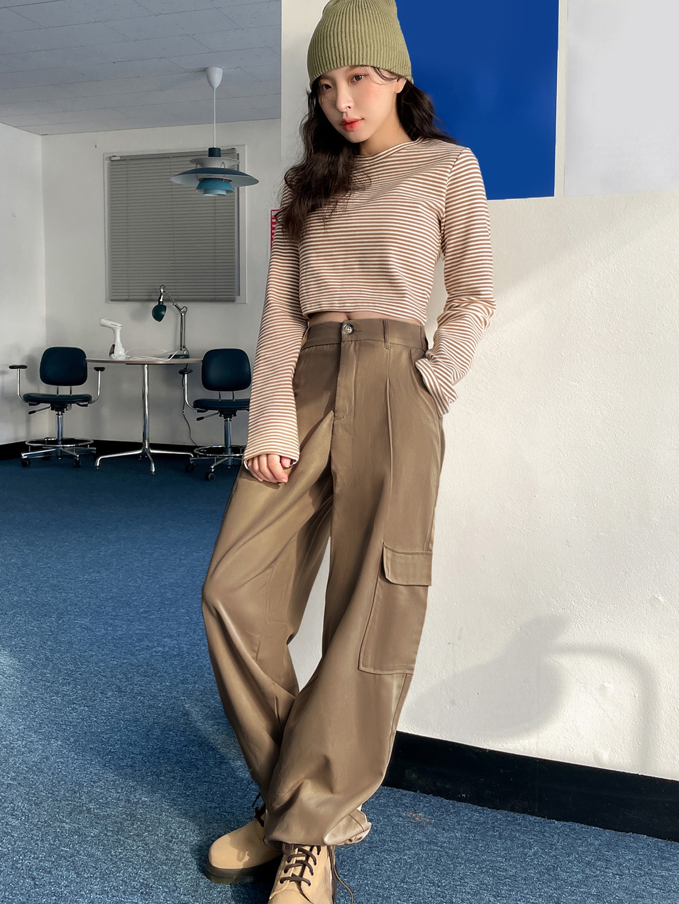 DAZY Flap Pocket Side Drawstring Hem Cargo Pants | SHEIN USA