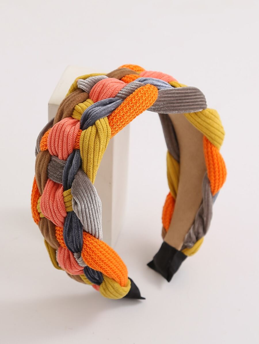 Color Block Weave Detail Headband | SHEIN USA