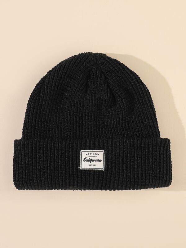 Letter Patch Decor Beanie | SHEIN USA