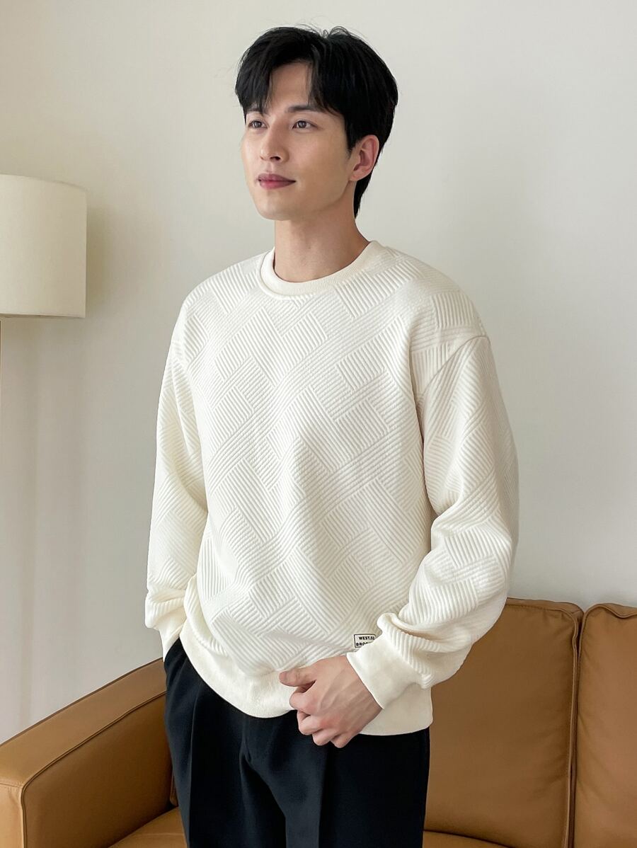 DAZY Men Solid Drop Shoulder Sweatshirt | SHEIN USA