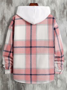 Manfinity Hypemode Men 1pc Plaid Flap Pocket Drop Shoulder Collar Shirt | SHEIN USA