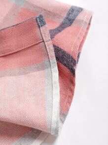 Manfinity Hypemode Men 1pc Plaid Flap Pocket Drop Shoulder Collar Shirt | SHEIN USA