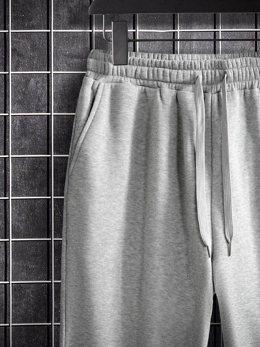 Manfinity Hypemode Loose Fit Men's Solid Color Drawstring Elastic Waist ...