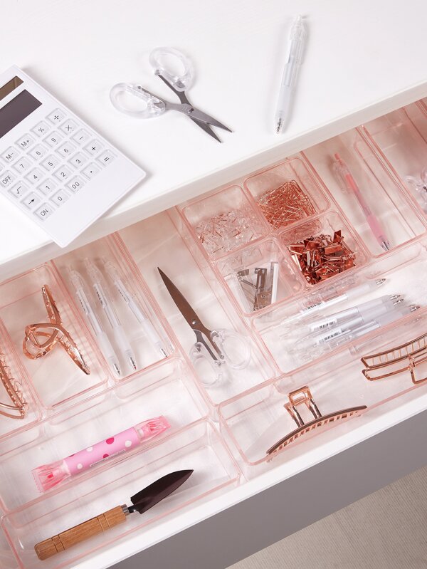 SHEIN Basic living Exclusive 1pc Stackable Desk Drawer Organizer Tray ...