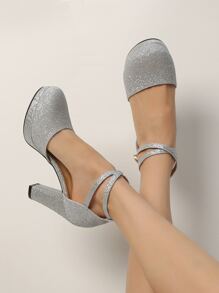 Women's High-heeled Single Shoes/sandals With Waterproof Platform ...