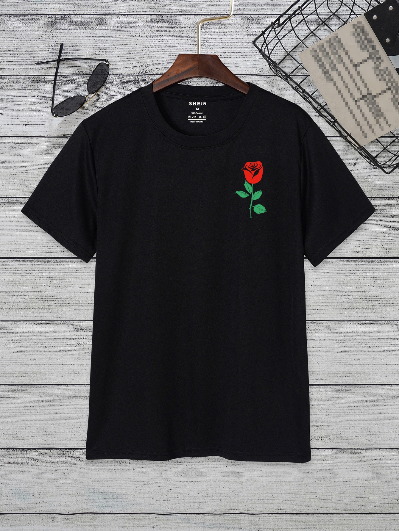 Men Rose Print Tee | SHEIN USA