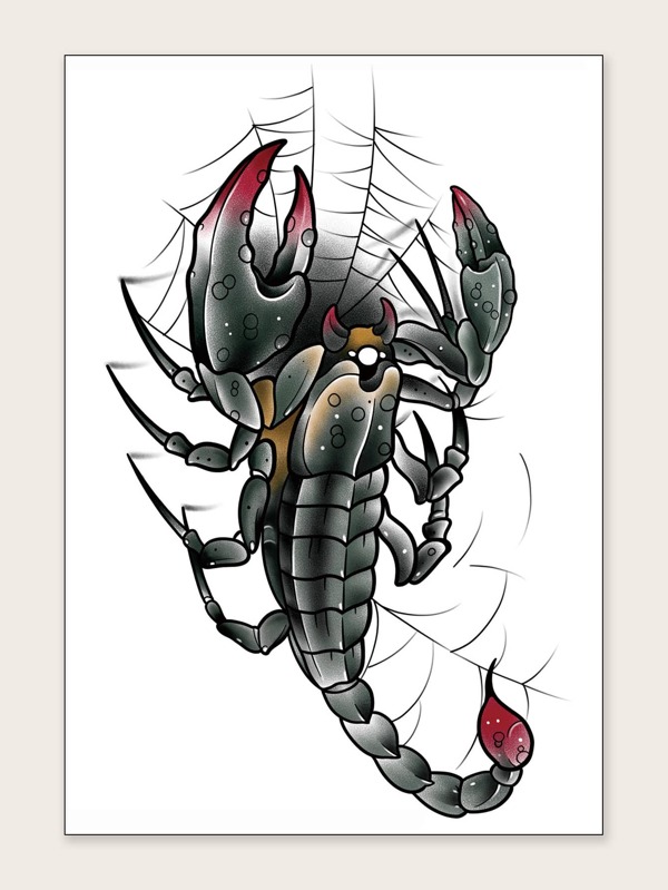 1sheet Scorpion Print Tattoo Sticker | SHEIN USA