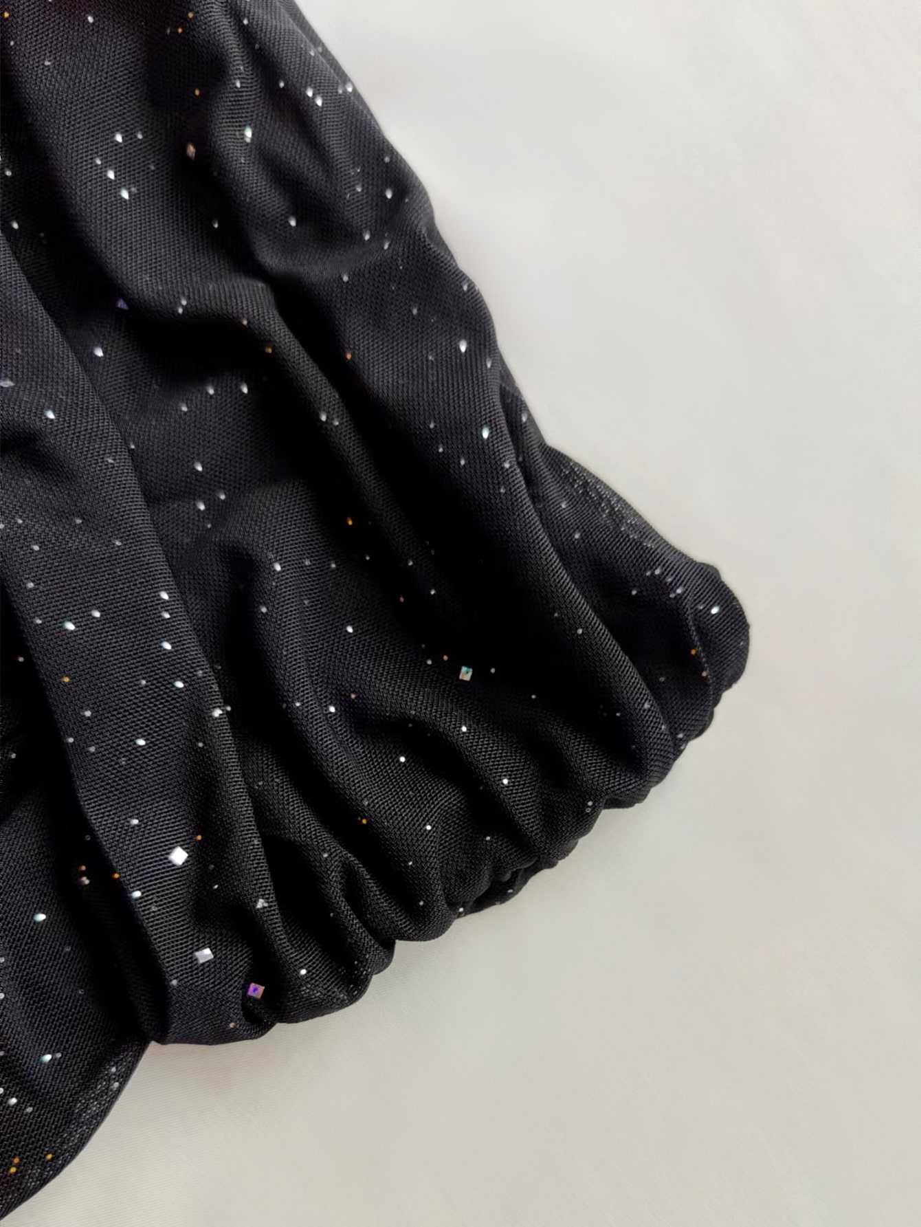 Joyfunear Off Shoulder Ruched Glitter Mesh Bodycon Dress | SHEIN