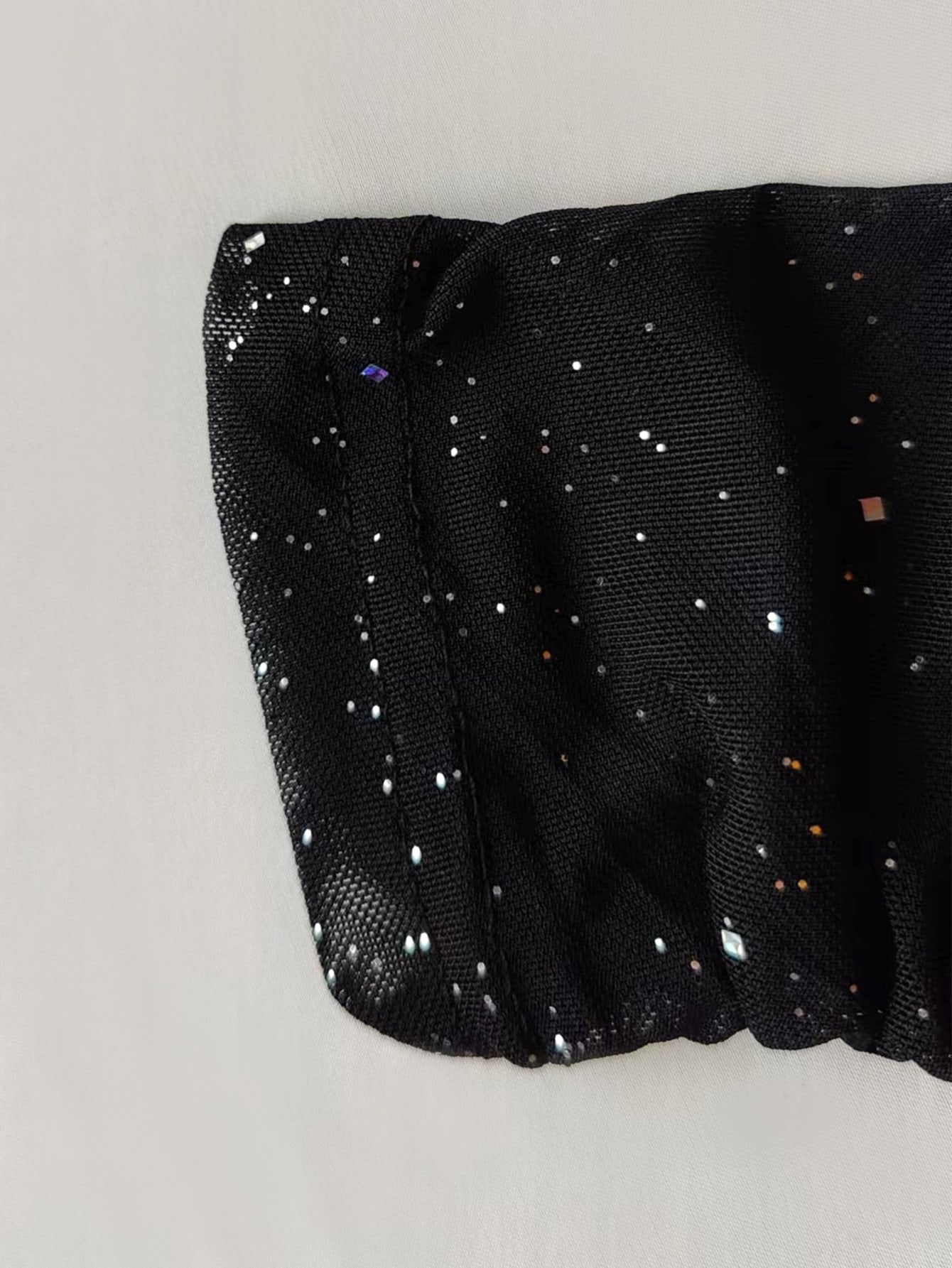 Joyfunear Off Shoulder Ruched Glitter Mesh Bodycon Dress | SHEIN