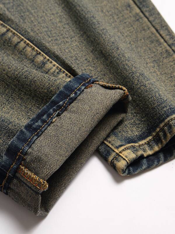 Men Cotton Ripped Slant Pocket Jeans | SHEIN USA