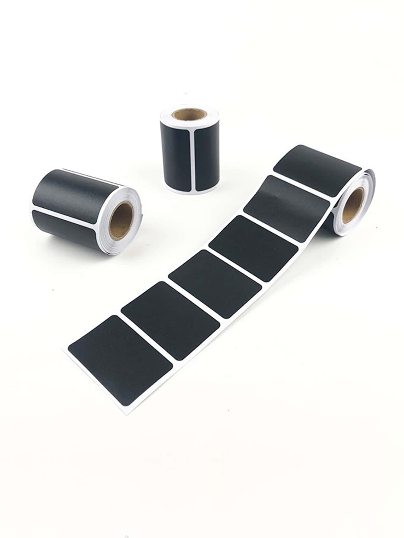 Black Blank DIY Stickers Waterproof Writing Stickers Reusable Blank ...