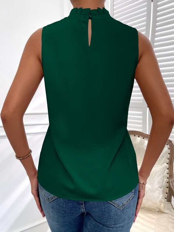 SHEIN privé Blusa fruncido cuello de espalda con abertura de ojo | Moda de Mujer | SHEIN México