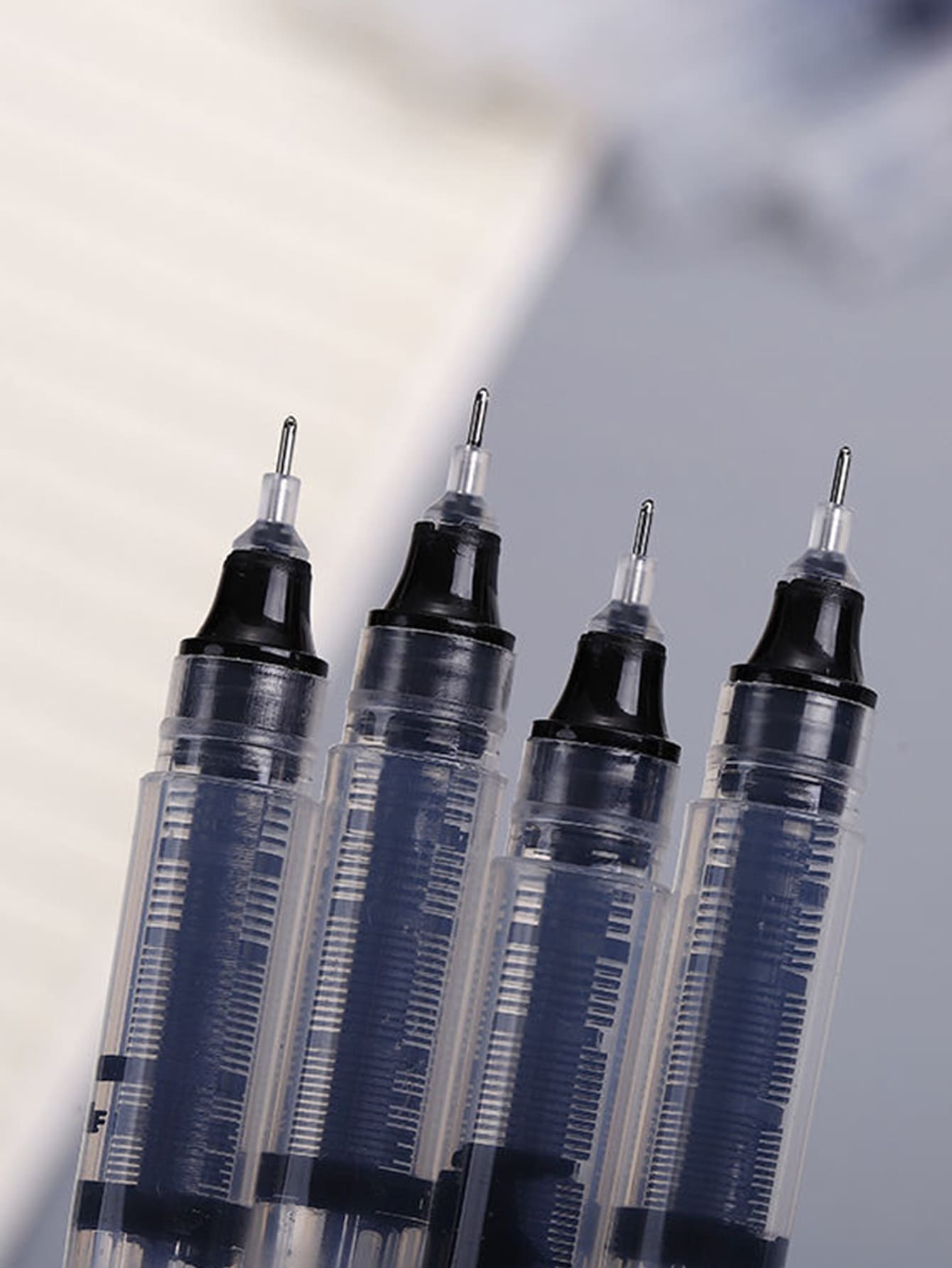 10pcs/Lot Ultra Fine Finance Gel Pen Black/Blue/Red Ink Refills Rods ...