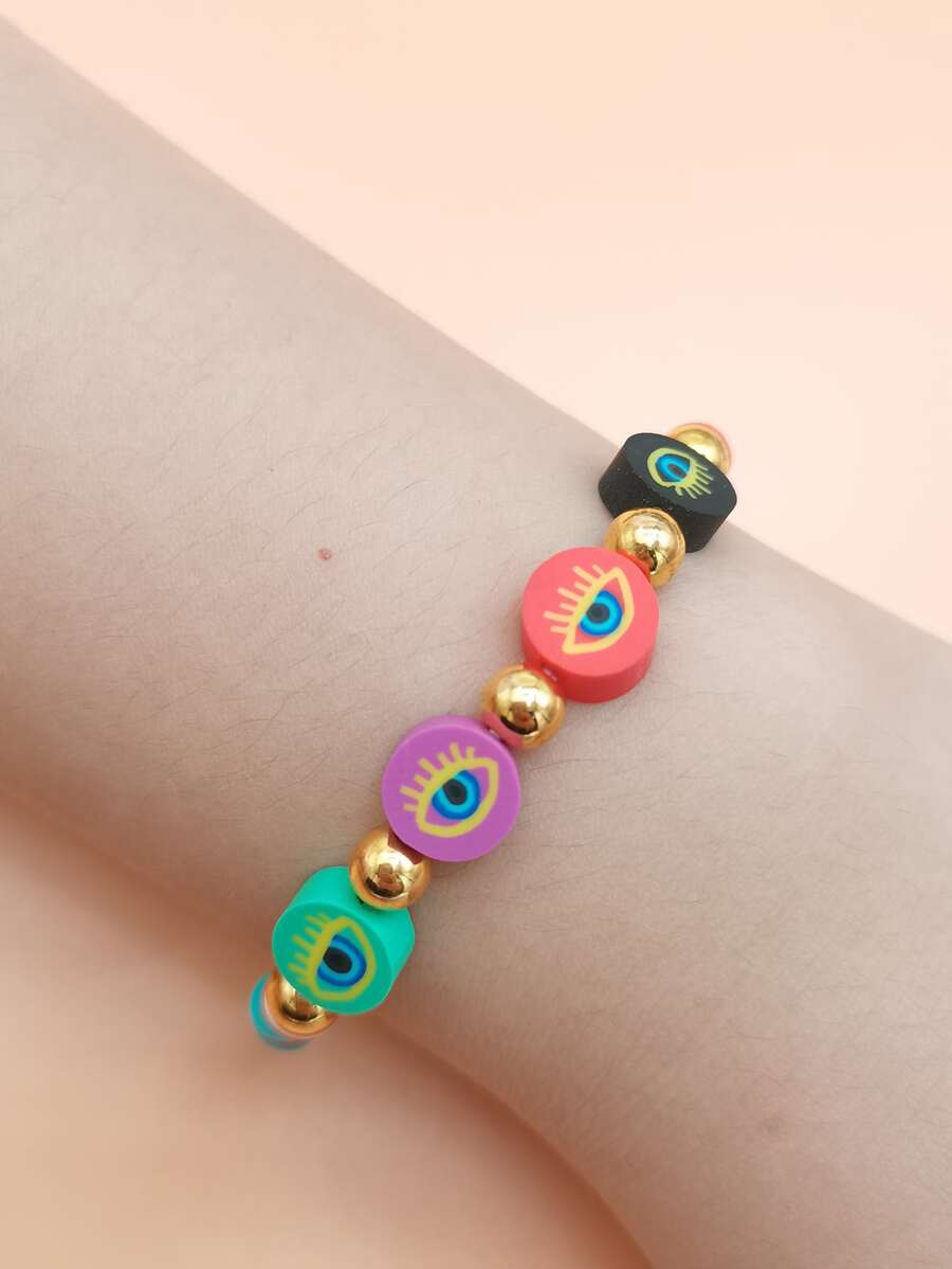 Evil Eye Pattern Beaded Bracelet | SHEIN USA