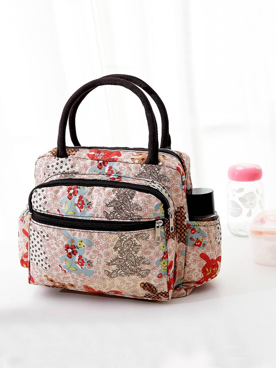 Flower & Rabbit Pattern Lunch Bag | SHEIN USA