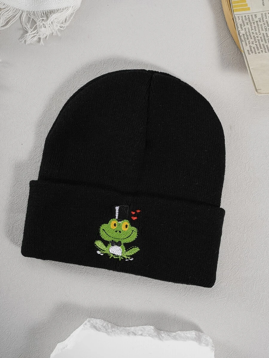 Frog Embroidery Beanie | SHEIN USA