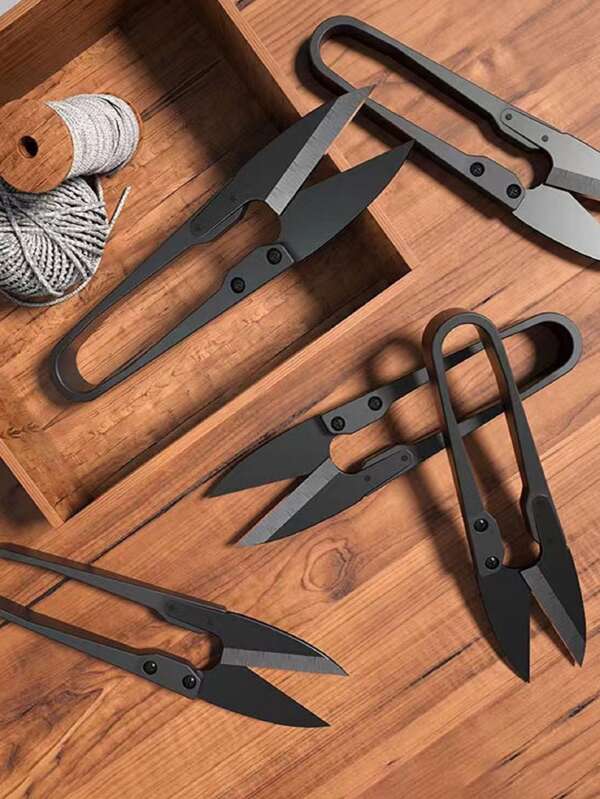 Carbon Black Stainless Steel U-shaped Scissors | SHEIN USA