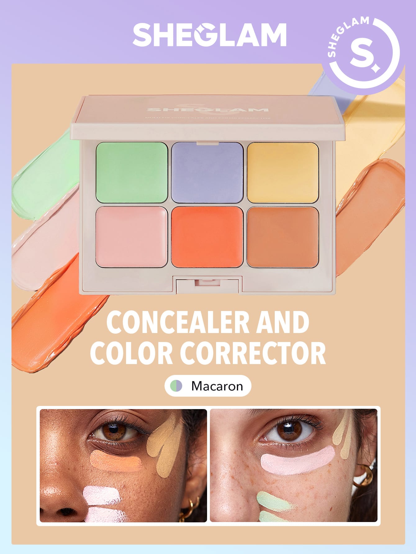 SHEGLAM Multi-Fix Concealer and Color Corrector-Macaron