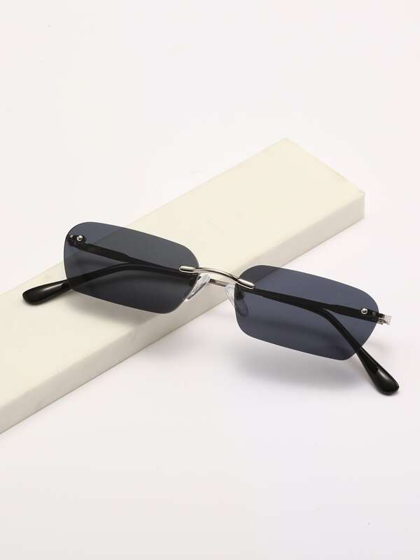 Rimless Square Frame Fashion Glasses | SHEIN USA