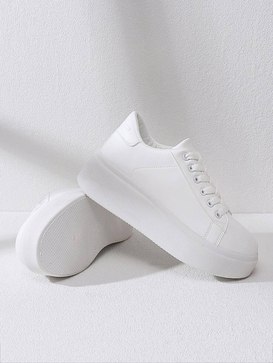 Casual Outfits Spring White Shoes For Women, Ladies Platform Shoes ...