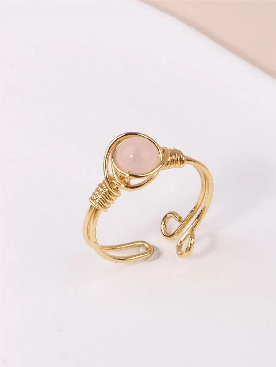 Stone Decor Cuff Ring | SHEIN USA