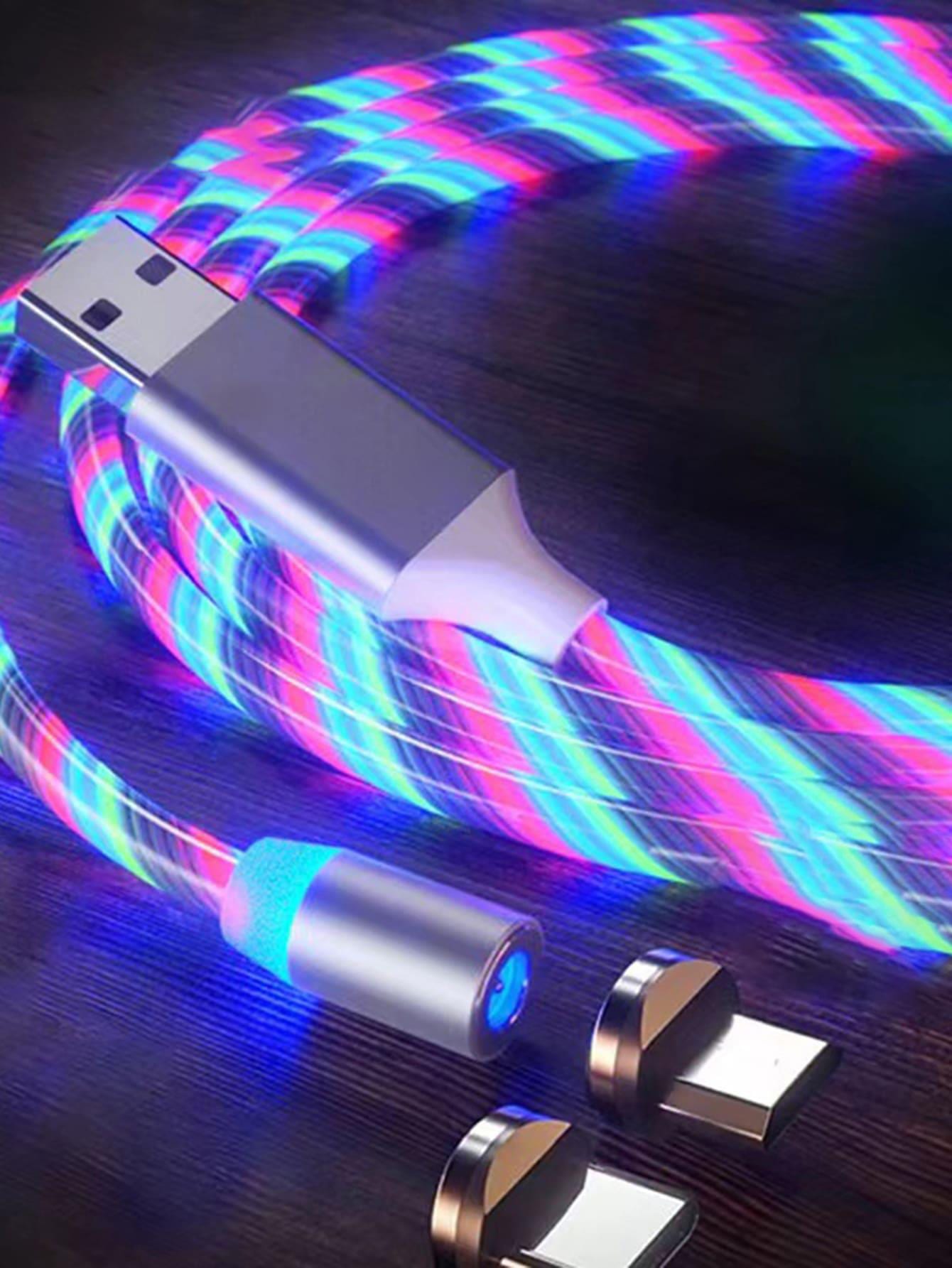 1 pieza Cable de dato magnético brillante