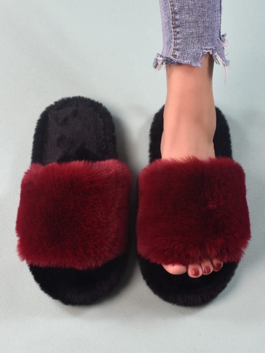 Single Band Fuzzy Bedroom Slippers | SHEIN USA