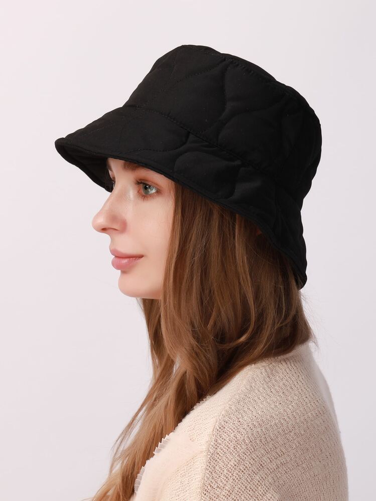 Quilted Detail Bucket Hat SHEIN Singapore
