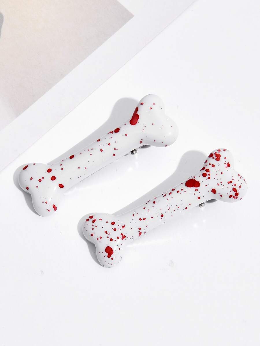 2pcs Bone Decor Hair Clip | SHEIN USA